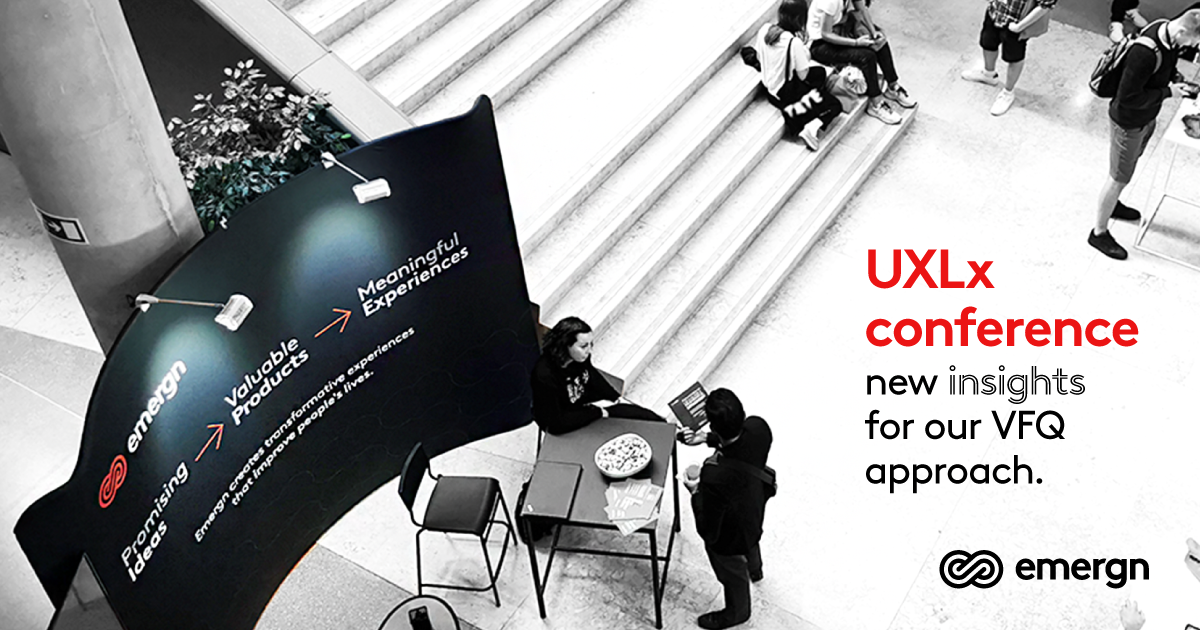 UXLx conference: new insights for our VFQ approach - Emergn